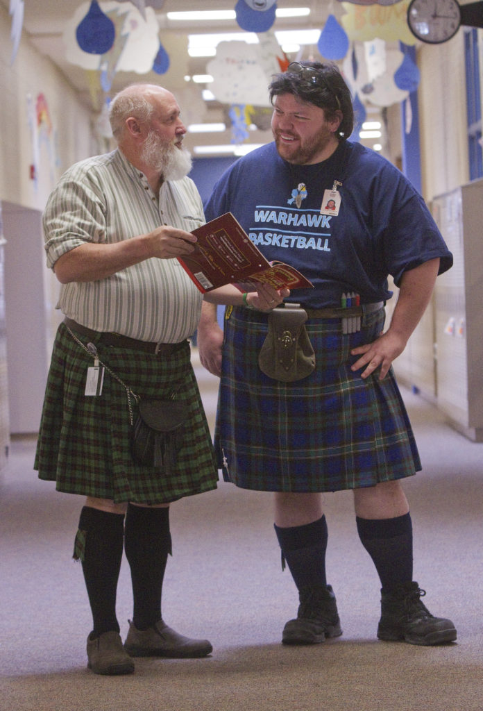 Teachers in kilts not out of the ordinary at Lawrence middle school ...
